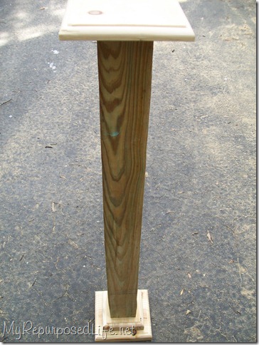 Simple porch post/display piece - My Repurposed Life®